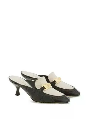 FERRAGAMO Crocodile-effect Mules