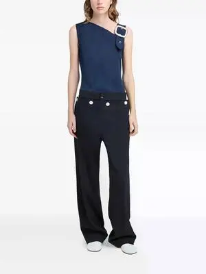 Proenza Schouler Asymmetric-neckline Buckle Top