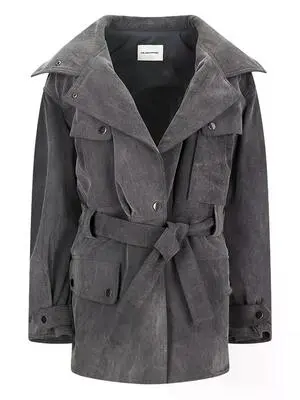 Andamane Belted Cargo-pocket Jacket - Grey