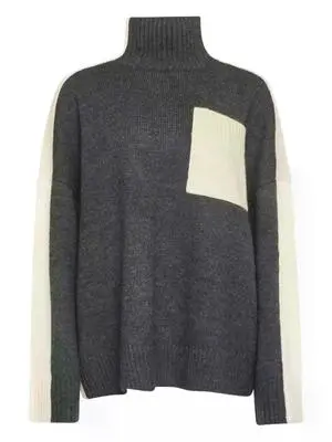 JW Anderson Paneled High-neck Sweater - Grey