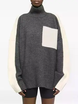 JW Anderson Paneled High-neck Sweater - Grey