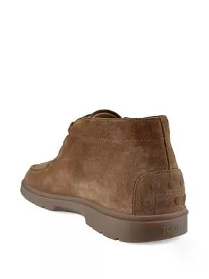 TOD'S Suede Ankle Boots With Drawstring Fastening
