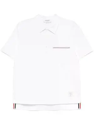 Thom Browne Rwb-trim Jersey Polo Shirt
