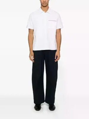 Thom Browne Rwb-trim Jersey Polo Shirt