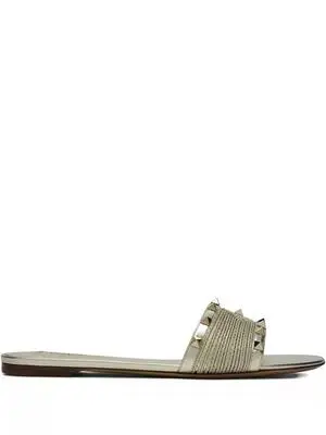 Valentino Garavani Studded Flat Sandals - Yellow