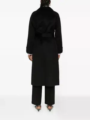 THE DYNAMIS STUDIO Belted Double-breasted Coat - Black