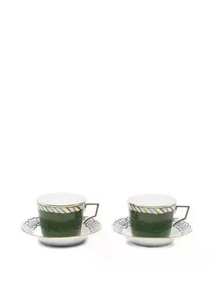 GINORI 1735 Stripe-pattern Coffee Set