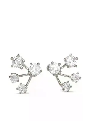 PANCONESI Crystal-embellished Ear Climber Earrings - Silver