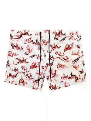 Ksubi Board-print Drawstring Shorts