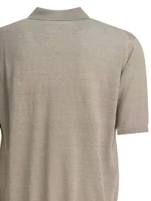 BEAMS Short-sleeve Hemp Polo Shirt