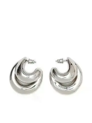 PANCONESI Double-hoop Earrings - Silver