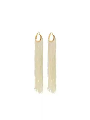 JIL SANDER Hoop Fringe Earrings - Gold