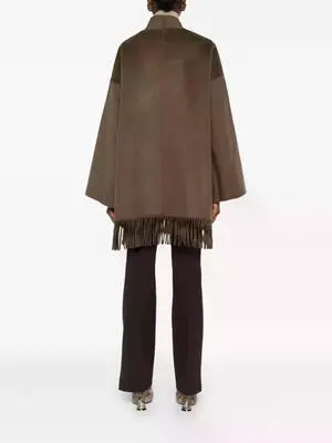 THE DYNAMIS STUDIO Fringed Patch-pocket Coat - Brown