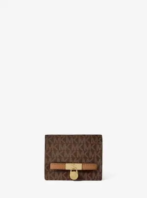 Michael Kors Hamilton Moderne Small Signature Logo Wallet In - One Size By Brown