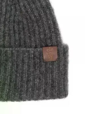 Eleventy Ribbed Knit Beanie - Grey