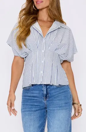 VICI Marisa Striped Button-up Shirt