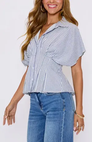 VICI Marisa Striped Button-up Shirt