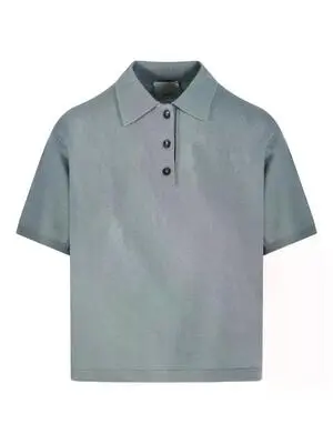 ALLUDE Short-sleeve Polo Top
