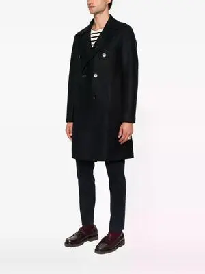 Harris Wharf London Double-breasted Wool Coat - Blue