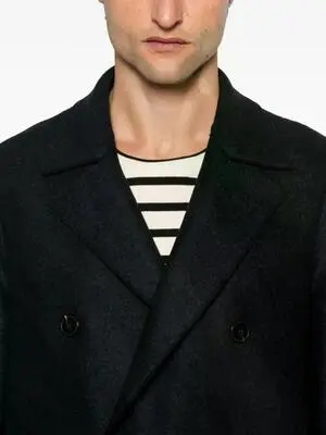 Harris Wharf London Double-breasted Wool Coat - Blue