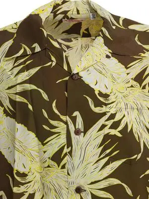 SUN SURF Pineapple-print Short-sleeve Shirt