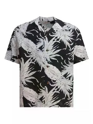 SUN SURF Floral-print Shirt - Black