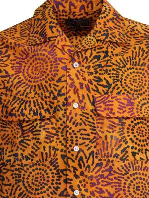 BEAMS Floral-print Pocket Shirt
