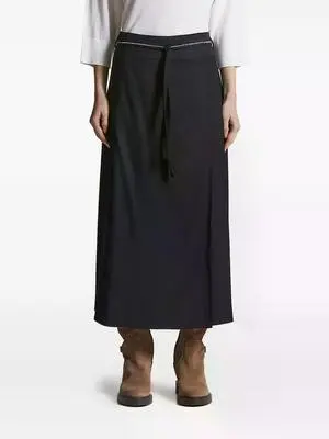 Peserico Wrap Skirt With Zip Trim