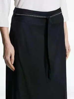 Peserico Wrap Skirt With Zip Trim