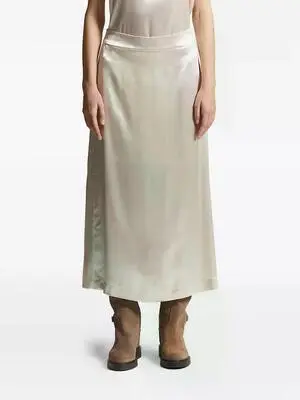 Peserico Satin Side-slit Skirt