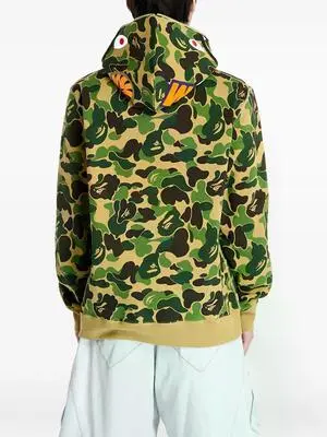 A BATHING APE Shark-pattern Half-zip Pullover