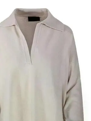 ROBERTO COLLINA Ribbed-hem Polo Top - Neutrals