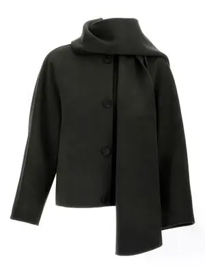 Max Mara Button-fastening Scarf-neck Jacket