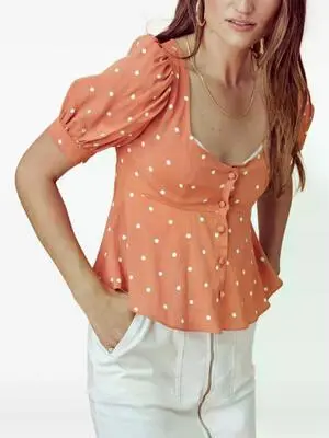 For Love & Lemons Polka Dot Blouse