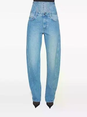 Mugler Light Wash Pants For Women