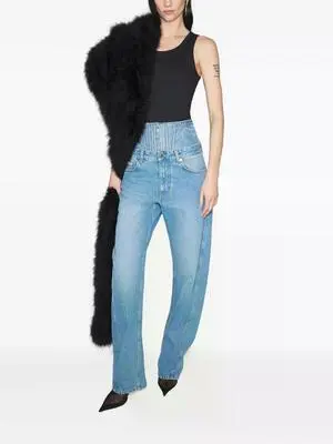 MUGLER Corset-detail Curved Jeans