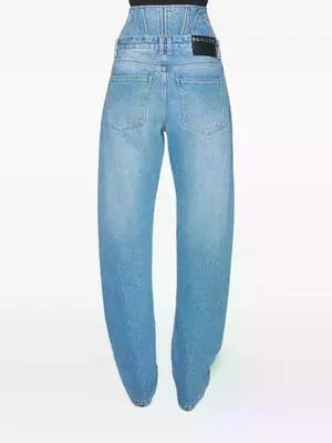 MUGLER Corset-detail Curved Jeans
