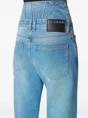 MUGLER Corset-detail Curved Jeans