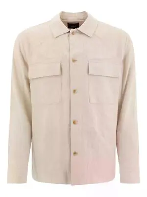 Vince Herringbone Cotton-linen Shirt