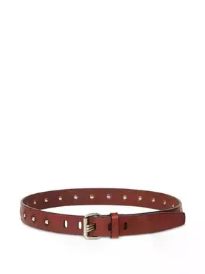 Etro Studded Leather Belt - Brown