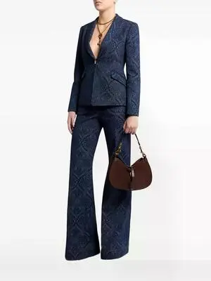 Etro Jacquard Paisley Blazer - Blue