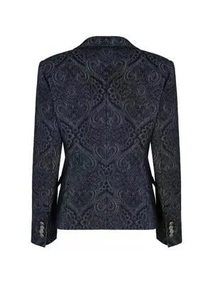Etro Jacquard Paisley Blazer - Blue