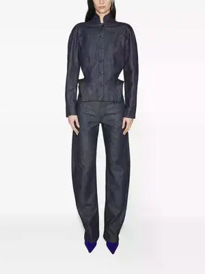 MUGLER Button-fastening Cinched Jacket