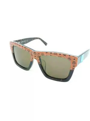 Mcm Logo-plaque Square-frame Sunglasses