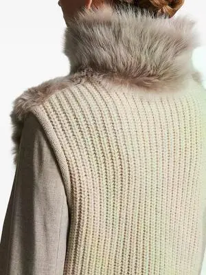 Peserico Ribbed-knit Shearling Jacket