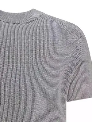 ALEX MILL Ribbed Polo Shirt - Grey
