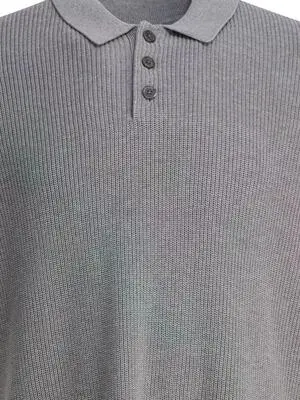 ALEX MILL Ribbed Polo Shirt - Grey