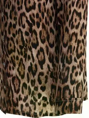 SLEEP NO MORE Leopard-print Button-down Blouse