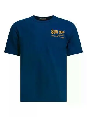 SUN SURF Logo-print Cotton T-shirt