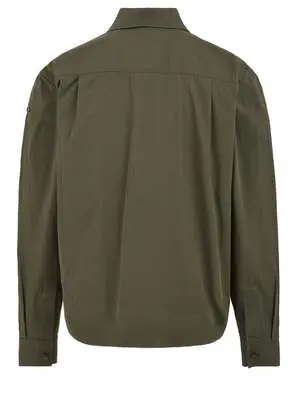Add Collared Buttoned Coat - Grape Leaf